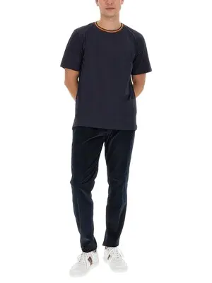Paul Smith T-shirt Con Collo Stripes Logo