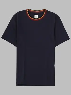 Paul Smith T-shirt Con Collo Stripes Logo