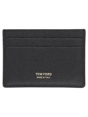 TOM FORD Portacarte Classico In Pelle Fiore Morbida - Black