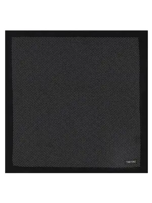 TOM FORD Pocket Square With Tone-on-tone Border - Black