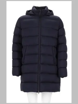 Herno Hooded Padded Coat - Blue