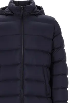 Herno Hooded Padded Coat - Blue