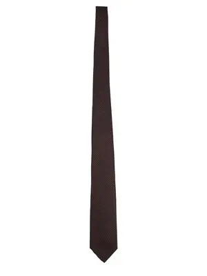 TOM FORD Jacquard Silk Necktie - Brown