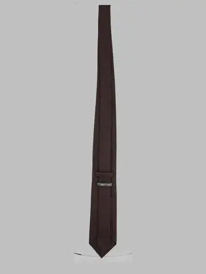 TOM FORD Jacquard Silk Necktie - Brown