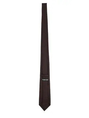 TOM FORD Jacquard Silk Necktie - Brown