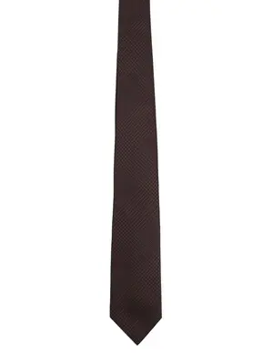 TOM FORD Jacquard Silk Necktie - Brown