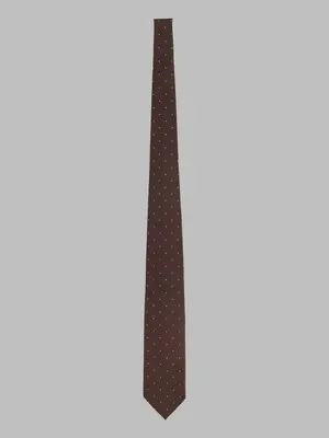 TOM FORD Silk Jacquard Cravat 8cm Width - Brown