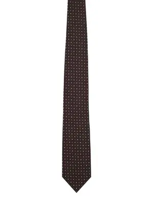 TOM FORD 8cm Jacquard Silk Cravat - Brown