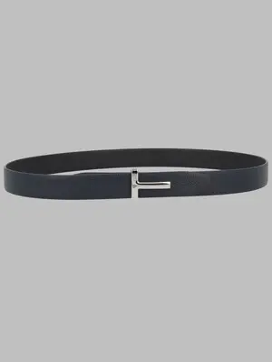 TOM FORD Cintura "t Icon" In Pelle Fiore - Blue