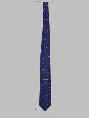 TOM FORD Jacquard Silk Cravat - Blue