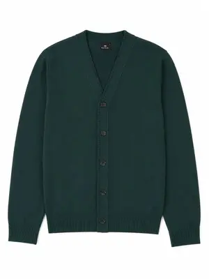 Paul Smith Cardigan In Lana Merino Con Bottoni - Green