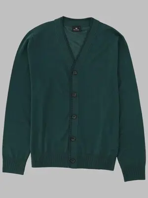 Paul Smith Cardigan In Merino Wool With Button Detail