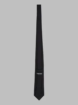 TOM FORD 8cm Silk Jacquard Cravat - Black