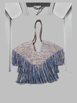 Zimmermann Borsa Tote "goldentime" Medium Con Frange