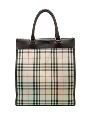 Burberry House Check Canvas Tote Bag