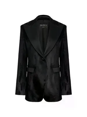 DONDUP Velvet-effect Single-breasted Blazer