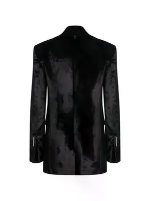 DONDUP Velvet-effect Single-breasted Blazer