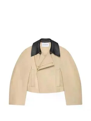Givenchy Cropped Jacket With Leather Collar