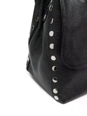 ZANELLATO Studded Leather Tote Bag - Black