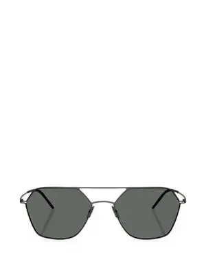 Giorgio Armani Geometric Frame Sunglasses - Black