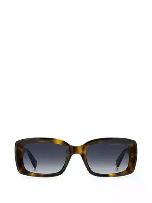 Tommy Hilfiger Monogram Plaque Rectangle Frame Sunglasses - Brown