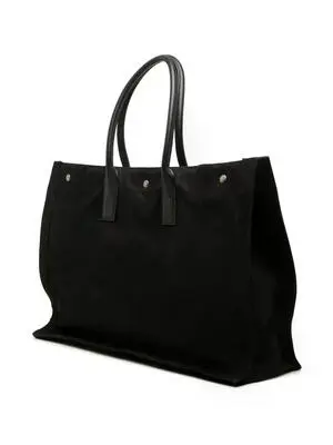Saint Laurent Large Canvas Rive Gauche Tote Bag - Black