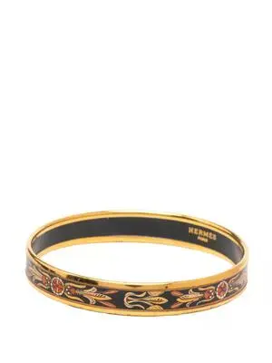 Hermès 20th Century Enamel Bangle Bracelet - Black