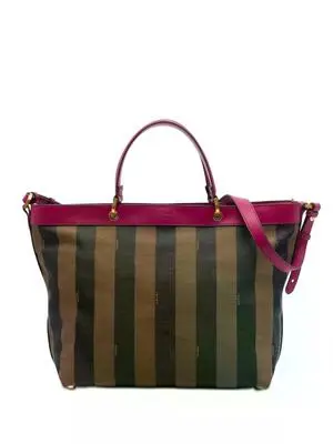Fendi Pequin Canvas Satchel