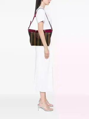 Fendi Pequin Canvas Satchel