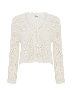 Chloé Cotton Cardigan - White