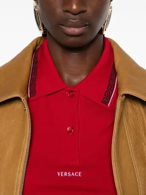 Versace Logo Cotton Polo Shirt