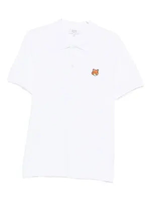 Maison Kitsuné Fox Head Cotton Polo Shirt - White