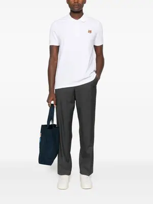 Maison Kitsuné Fox Head Cotton Polo Shirt - White