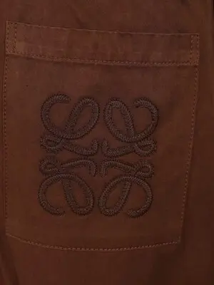 Loewe Cotton Drawstring Trousers - Brown