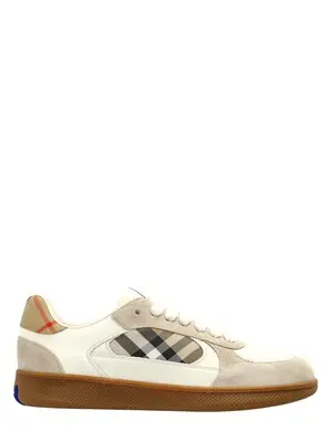 Burberry New Terrace Leather Sneakers - Beige