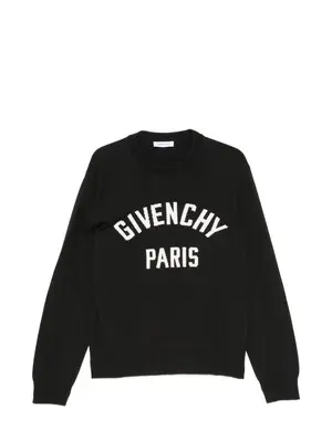 Givenchy Cotton Blend Crewneck Sweater - Black