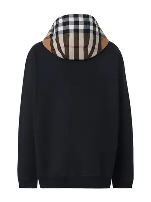 Burberry Checked Cotton Hoodie