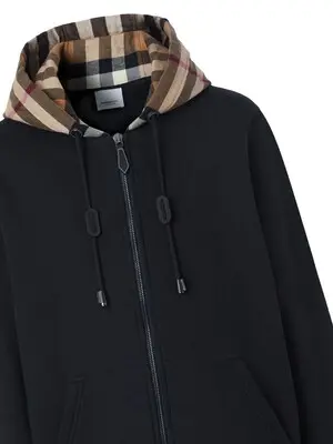 Burberry Checked Cotton Hoodie