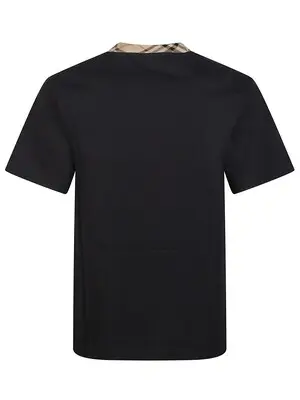 Burberry Checked Collar T-shirt
