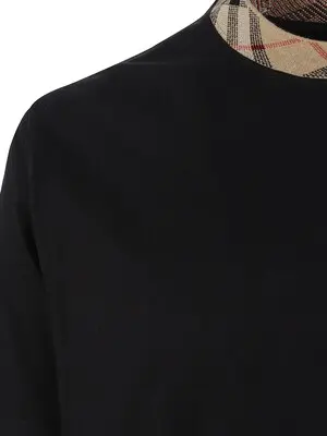 Burberry Checked Collar T-shirt