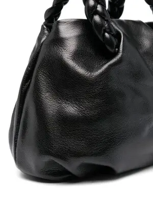 Hereu Bombon Medium Leather Handbag With Braided Top Handles