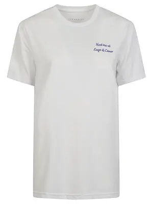 TESSABIT PRIVATE LABEL Meet Me At Lago Di Como T-shirt - White