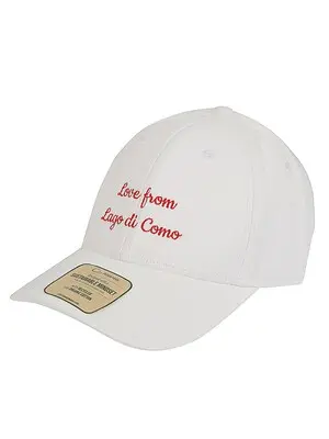 TESSABIT PRIVATE LABEL Love From Lago Di Como" Baseball Cap - White