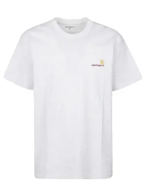 Carhartt Work In Progress T-shirt Scritta Americana - Grey