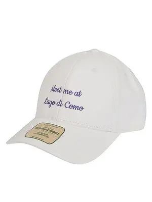 TESSABIT PRIVATE LABEL Meet Me At Lago Di Como Baseball Cap - White
