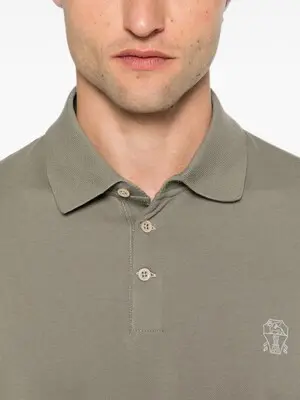 Brunello Cucinelli Logo Cotton Polo Shirt