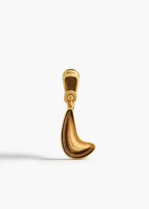 Khaite Cyclone Earrings In Antiqued Gold-plated Brass With Jade