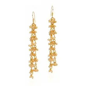 JAREDJAMIN Eloise Citrine Cluster Vine Dangle Earrings