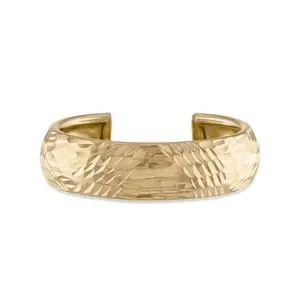 ZAHAV JEWELRY 14k Solid Yellow Diamond Cut Toe Ring
