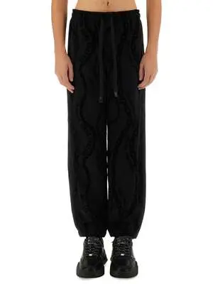 Versace All-over Chain Jogging Pants - Black